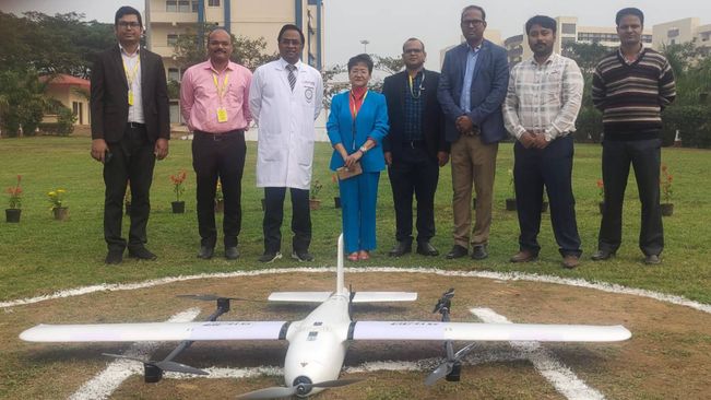 AIIMS Bhubaneswar Successfully Trials Medication Delivery Via Drones AIIMS Bhubaneswar Successfully Trials Medication Delivery Via Drones